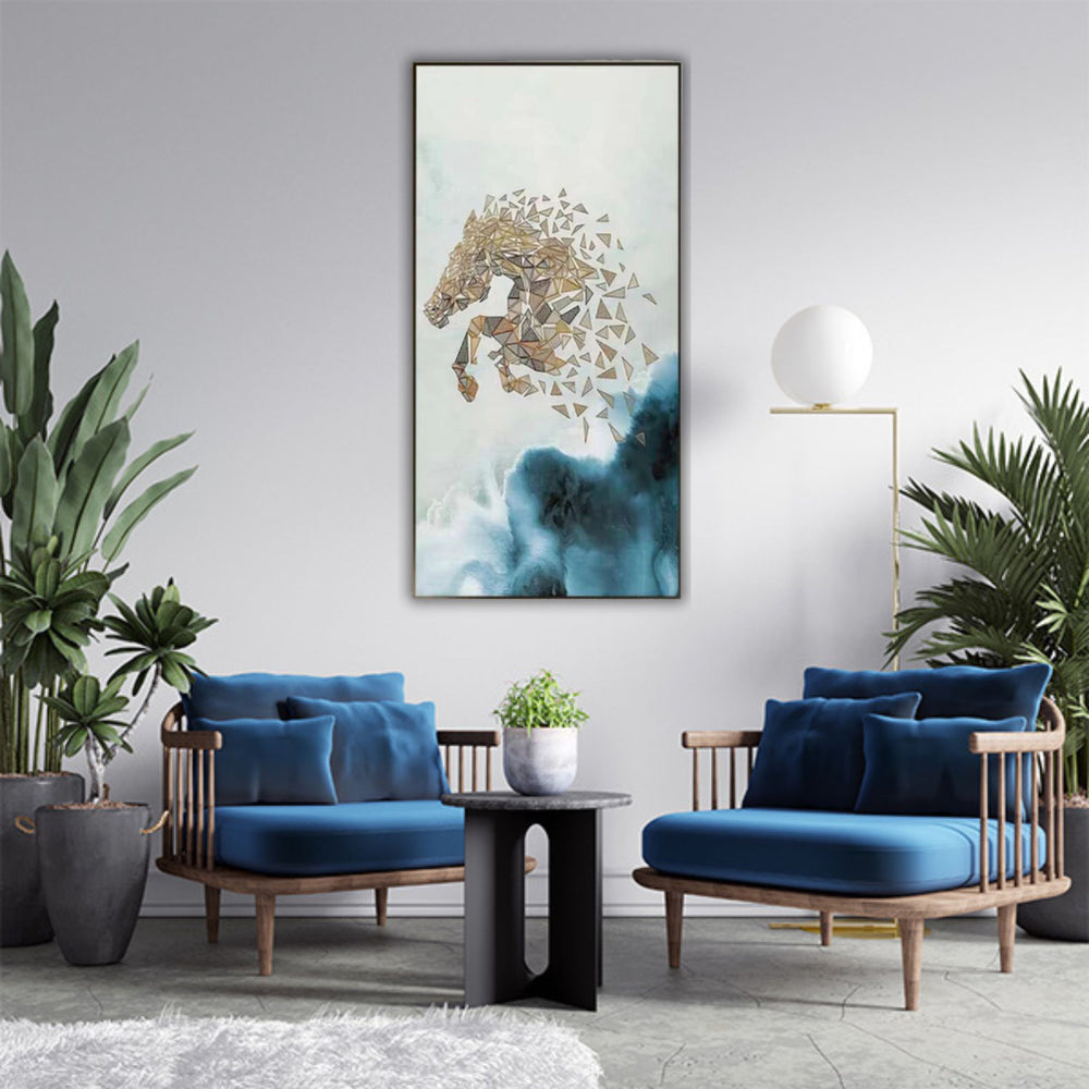 Crystal Gallop Wall Art Work with LED- West Attic