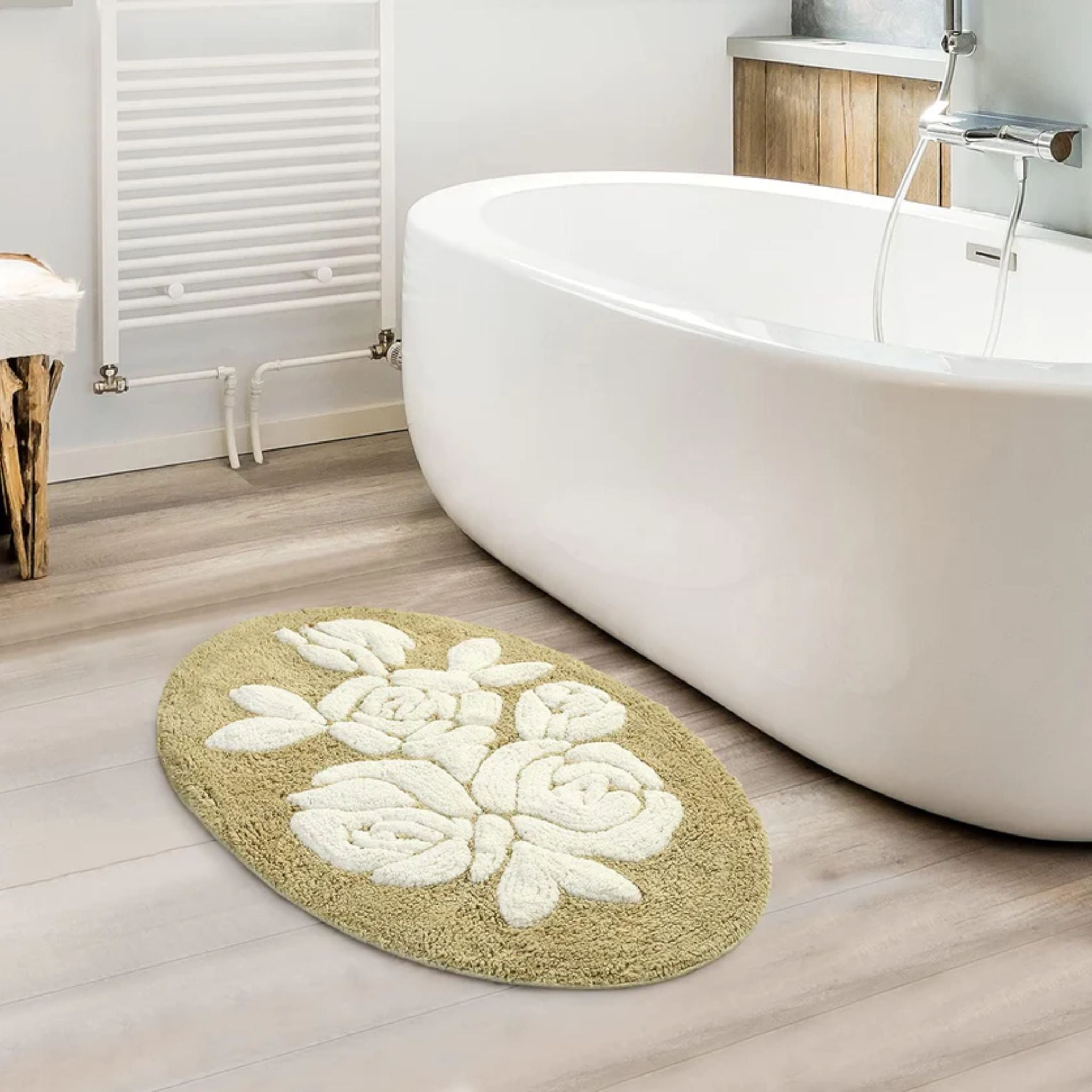 Anti Skid Oval Shaped Stylish Floor Mats - West Attic
